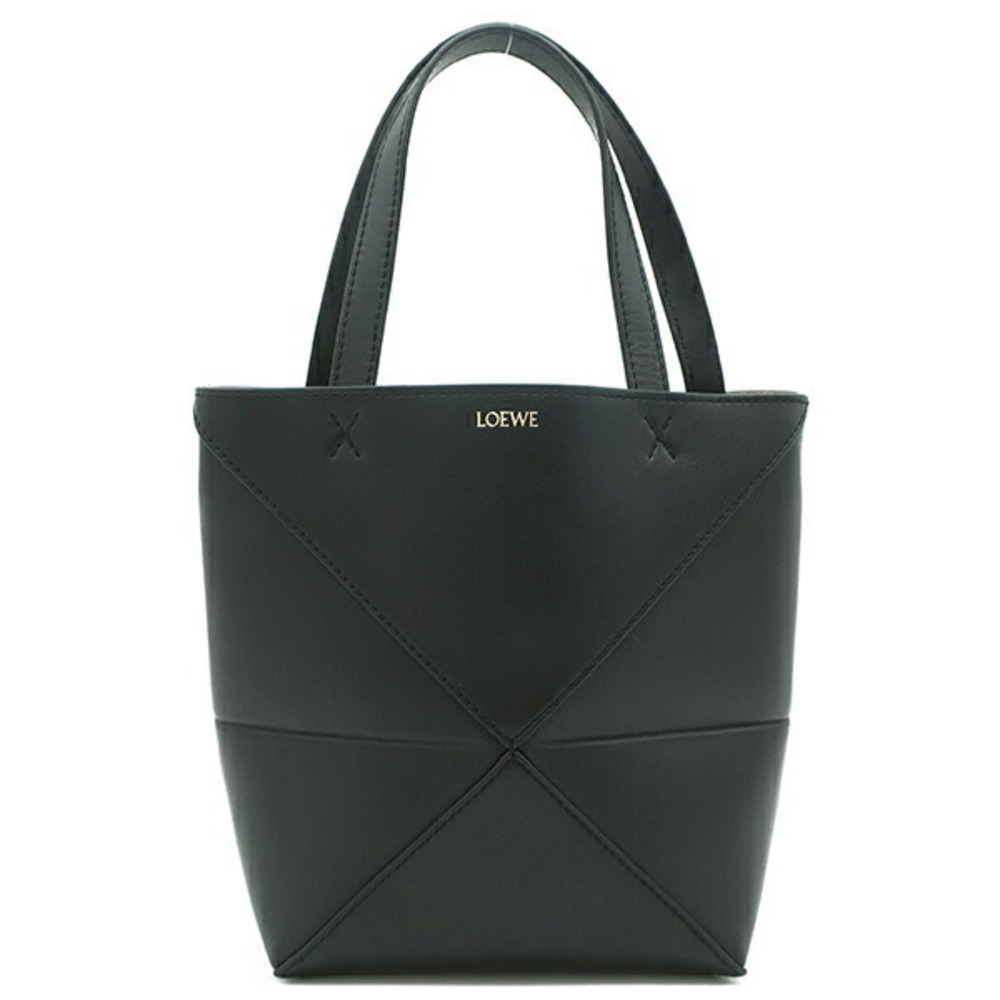 Loewe Bag Puzzle Fold Tote Mini Black Shoulder - Gem
